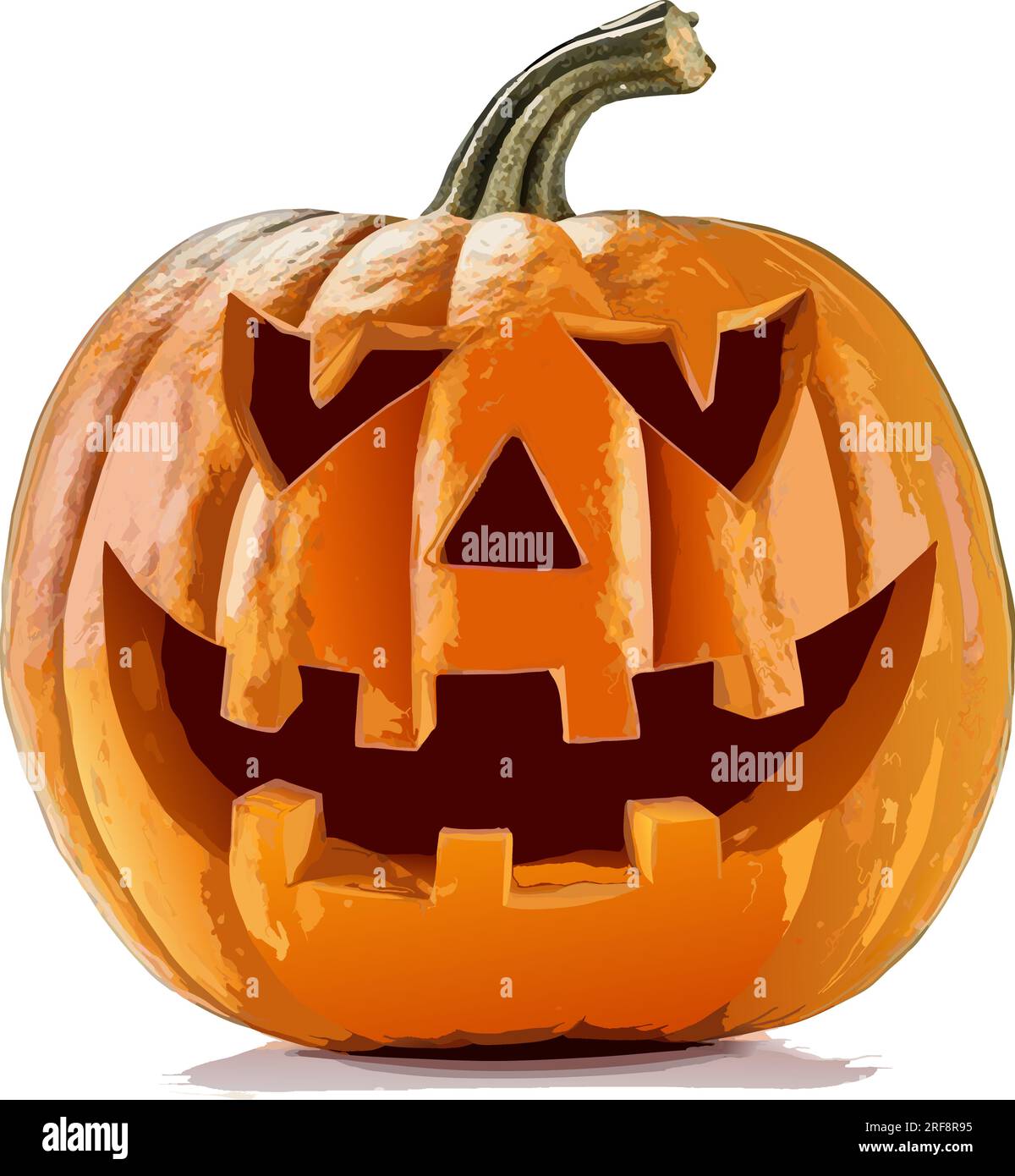 vector smiling jack o lantern. orange laughing pumpkin. halloween ...