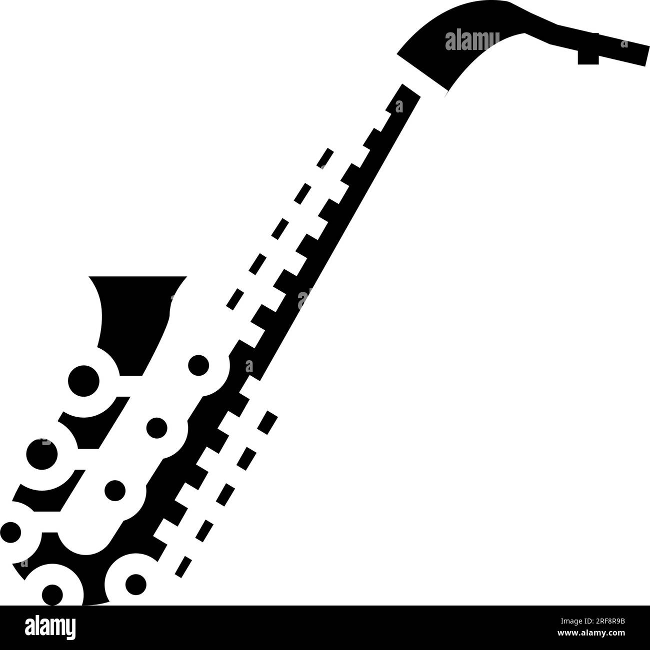 saxophone retro music glyph icon vector illustration Stock Vector Image ...