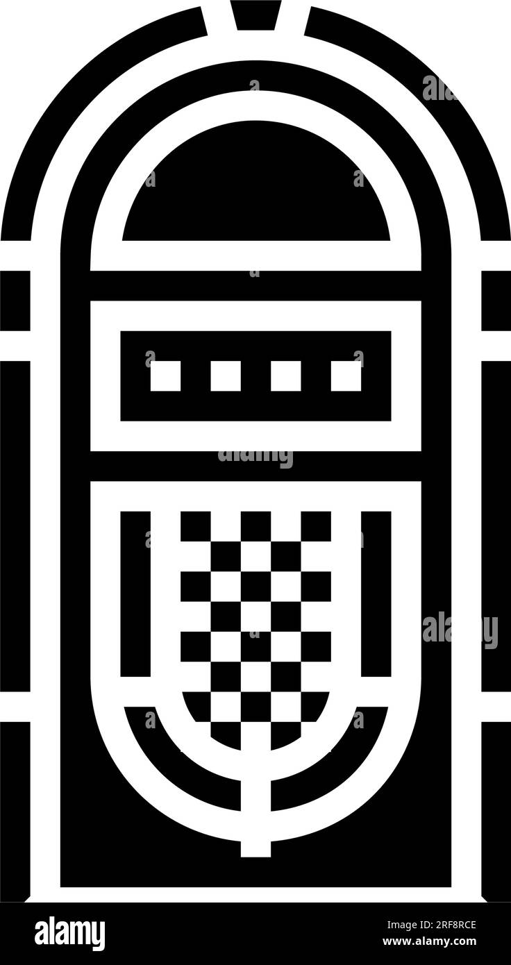 jukebox retro music glyph icon vector illustration Stock Vector Image ...