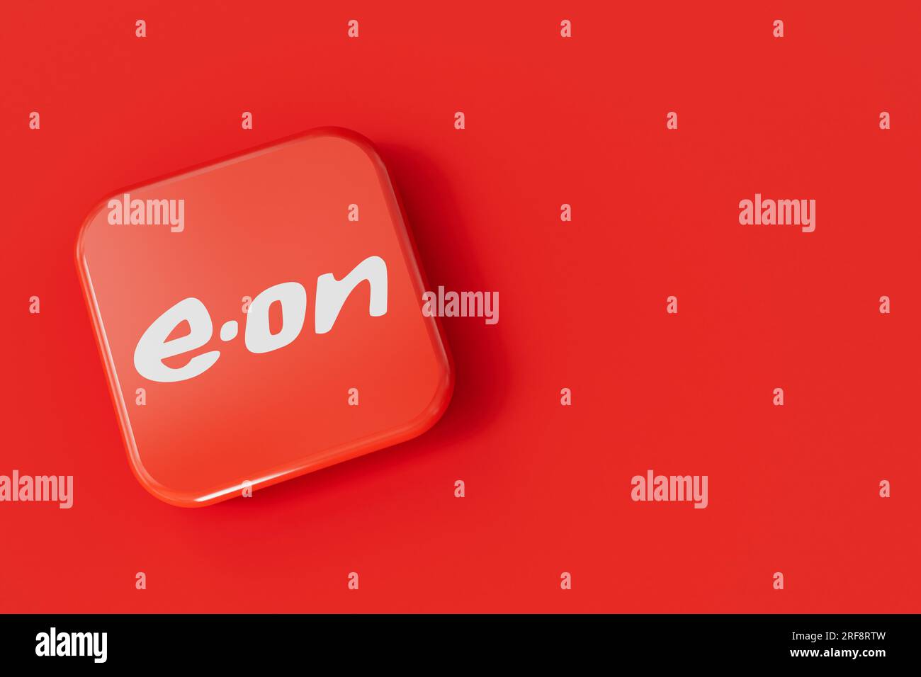 LONDON, UK - July 2023: E-on gas and electricity energy supplier ...