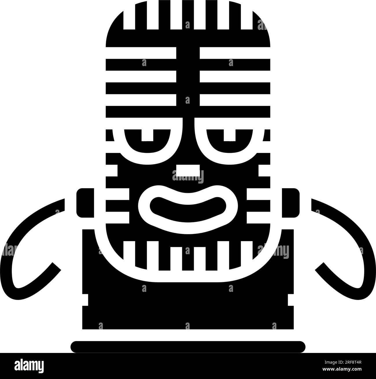 microphone retro music character glyph icon vector illustration Stock ...