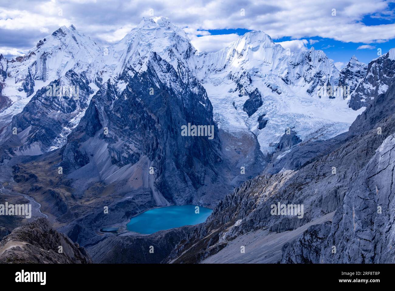 view of snow-capped mountains from the San Antonio Pass on the ...
