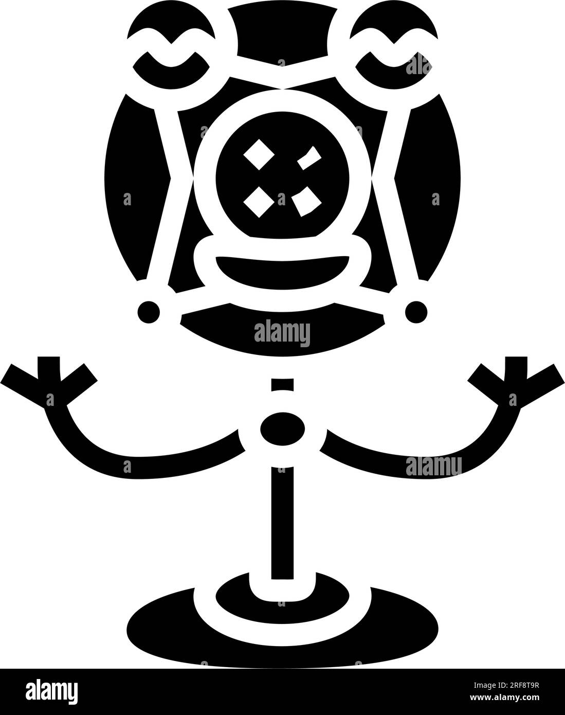 microphone character retro music glyph icon vector illustration Stock ...