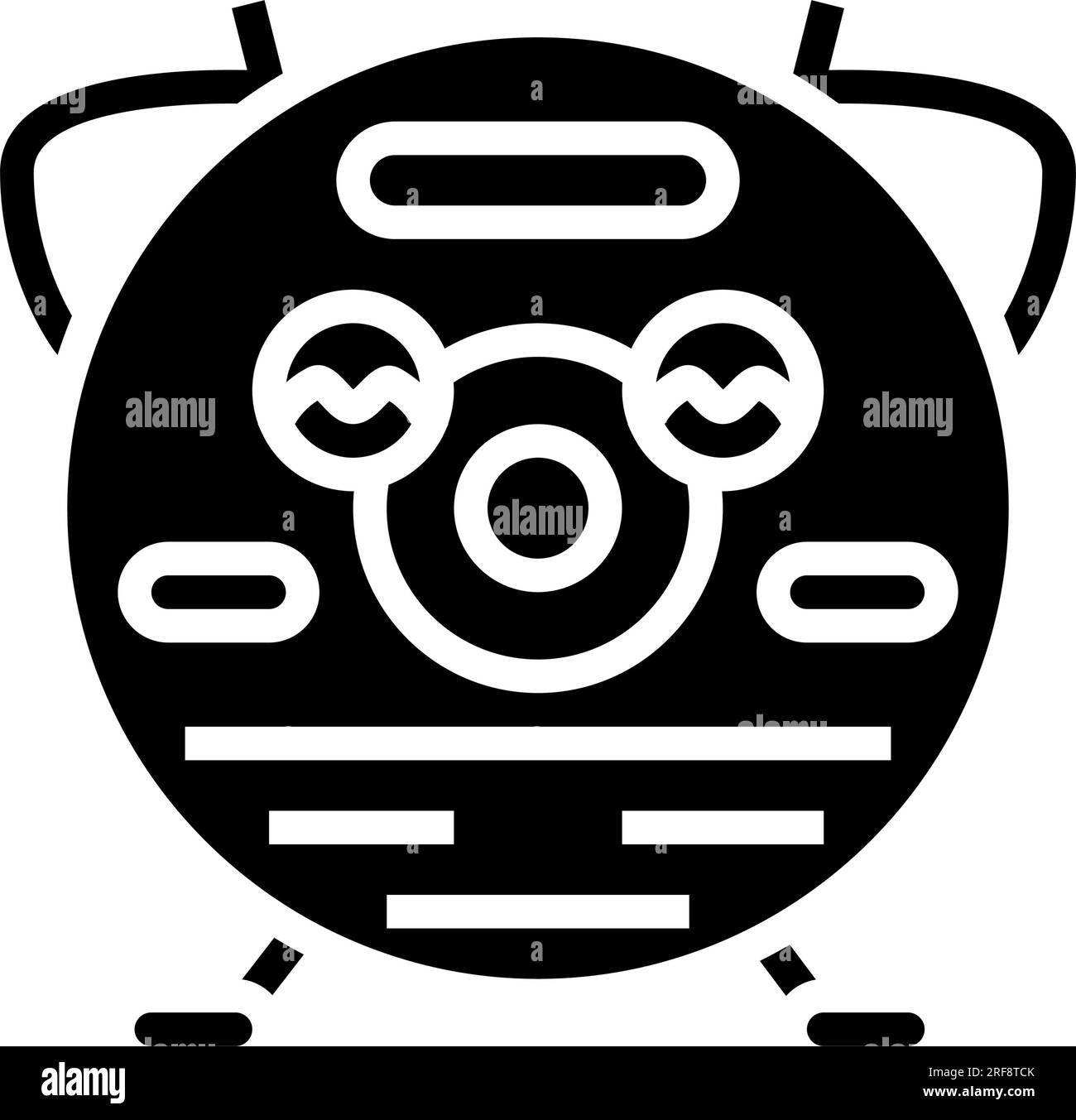 cd disc retro music character glyph icon vector illustration Stock ...