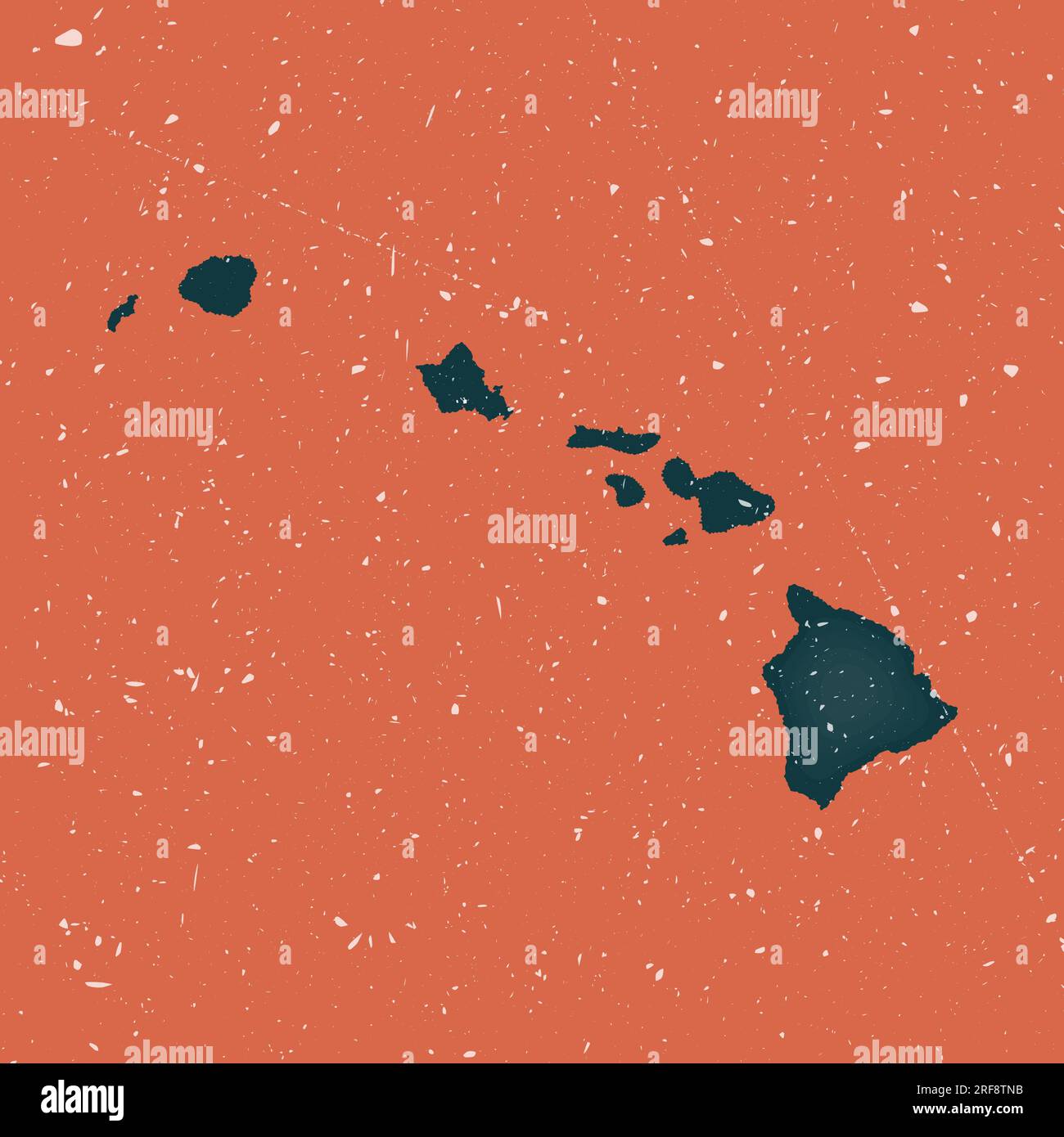 Hawaii vintage map. Grunge map of the island with distressed texture ...