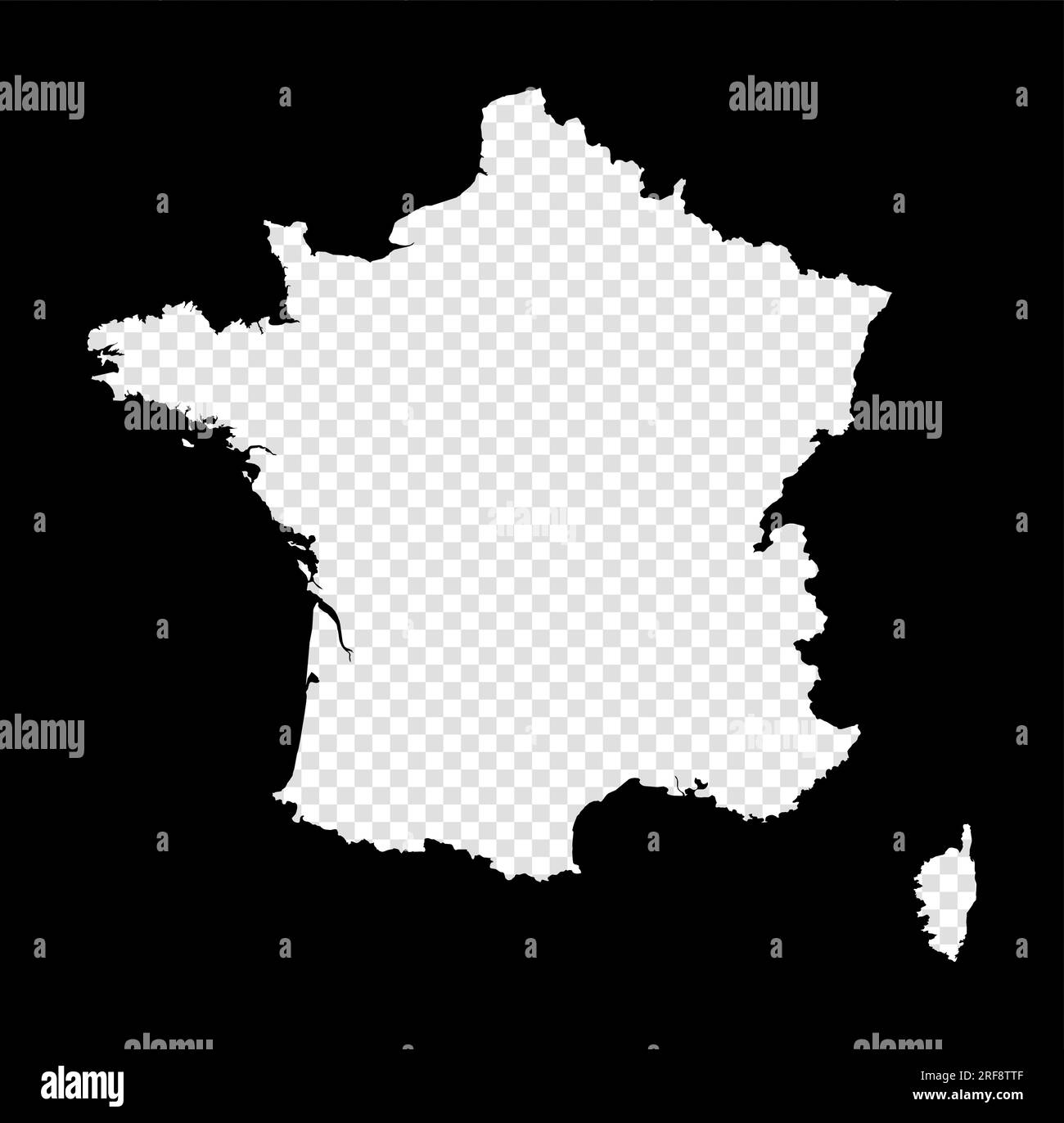 France blank map Black and White Stock Photos & Images - Alamy