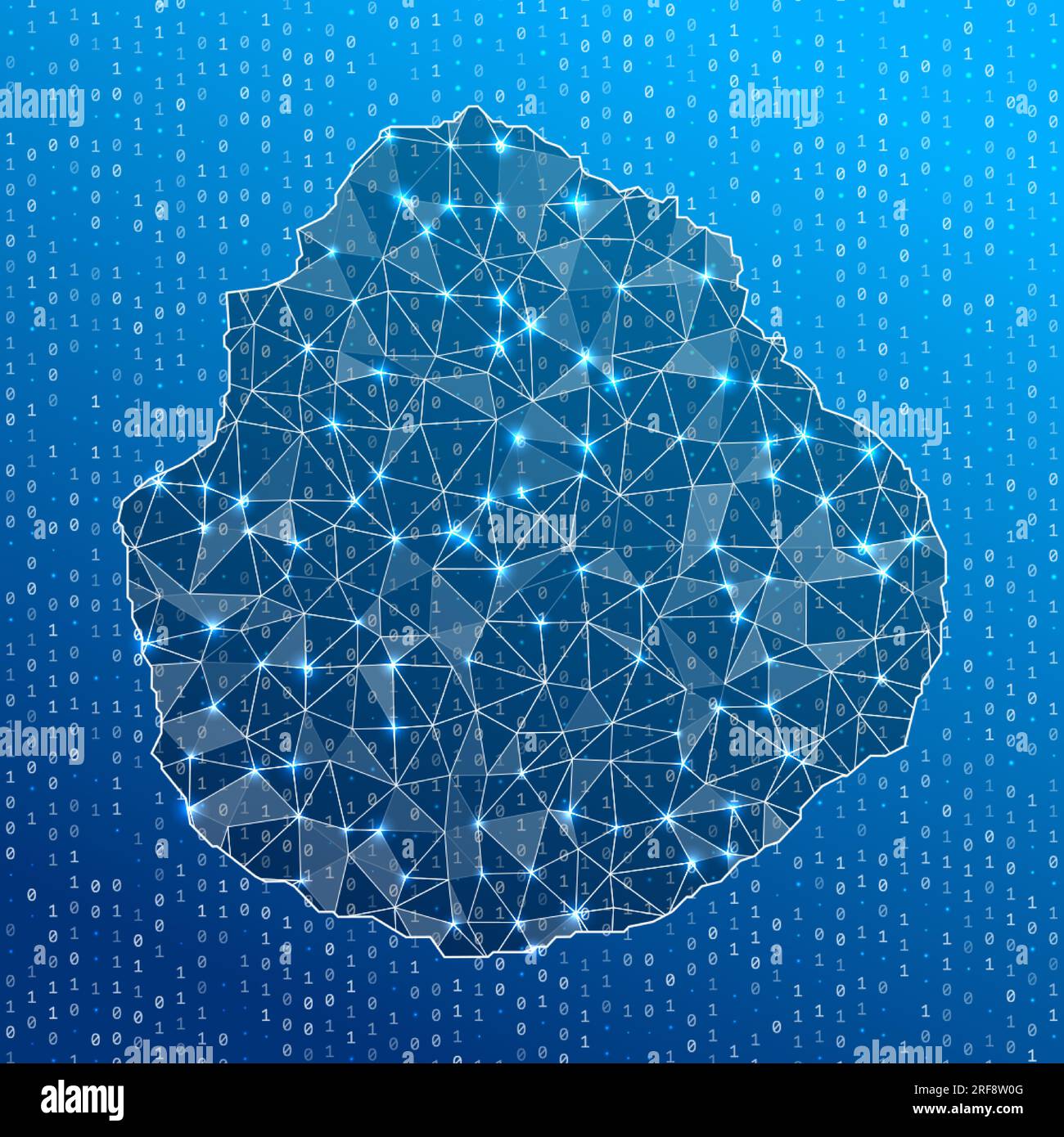 Network map of Marie-Galante. Island digital connections map ...