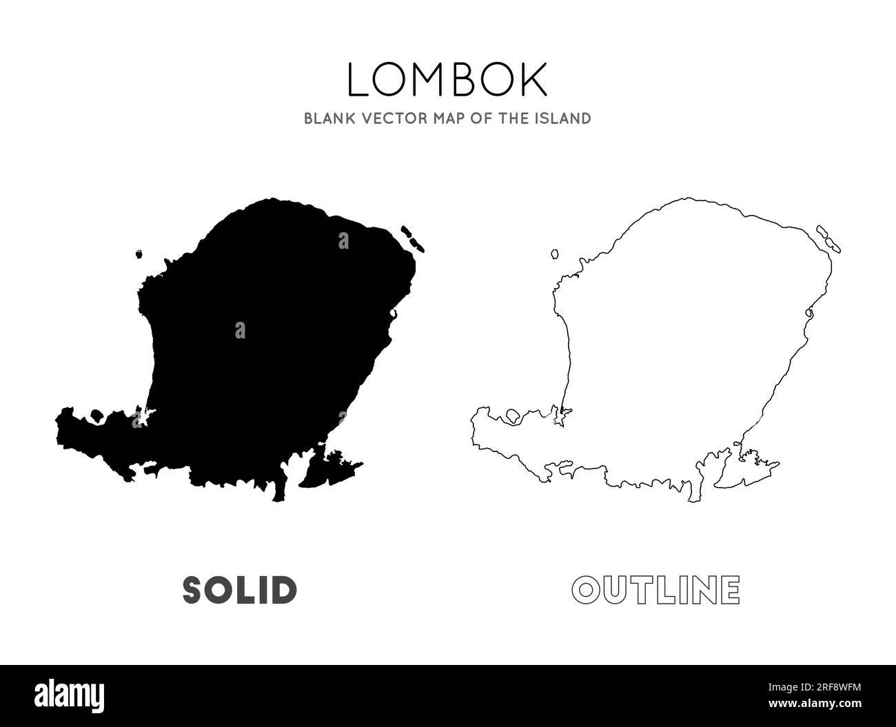Lombok map. Blank vector map of the Island. Borders of Lombok for your ... Lombok map. Blank vector map of the Island. Borders of Lombok for your ...
