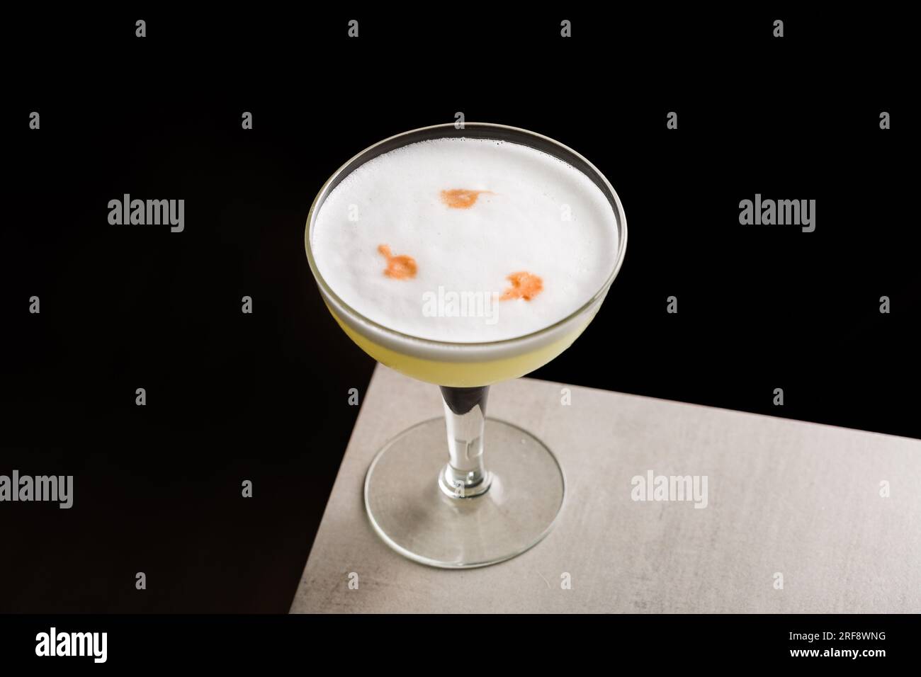 Homemade Pisco Sour Cocktail pisco, fresh lemon juice, syrup, egg white ...