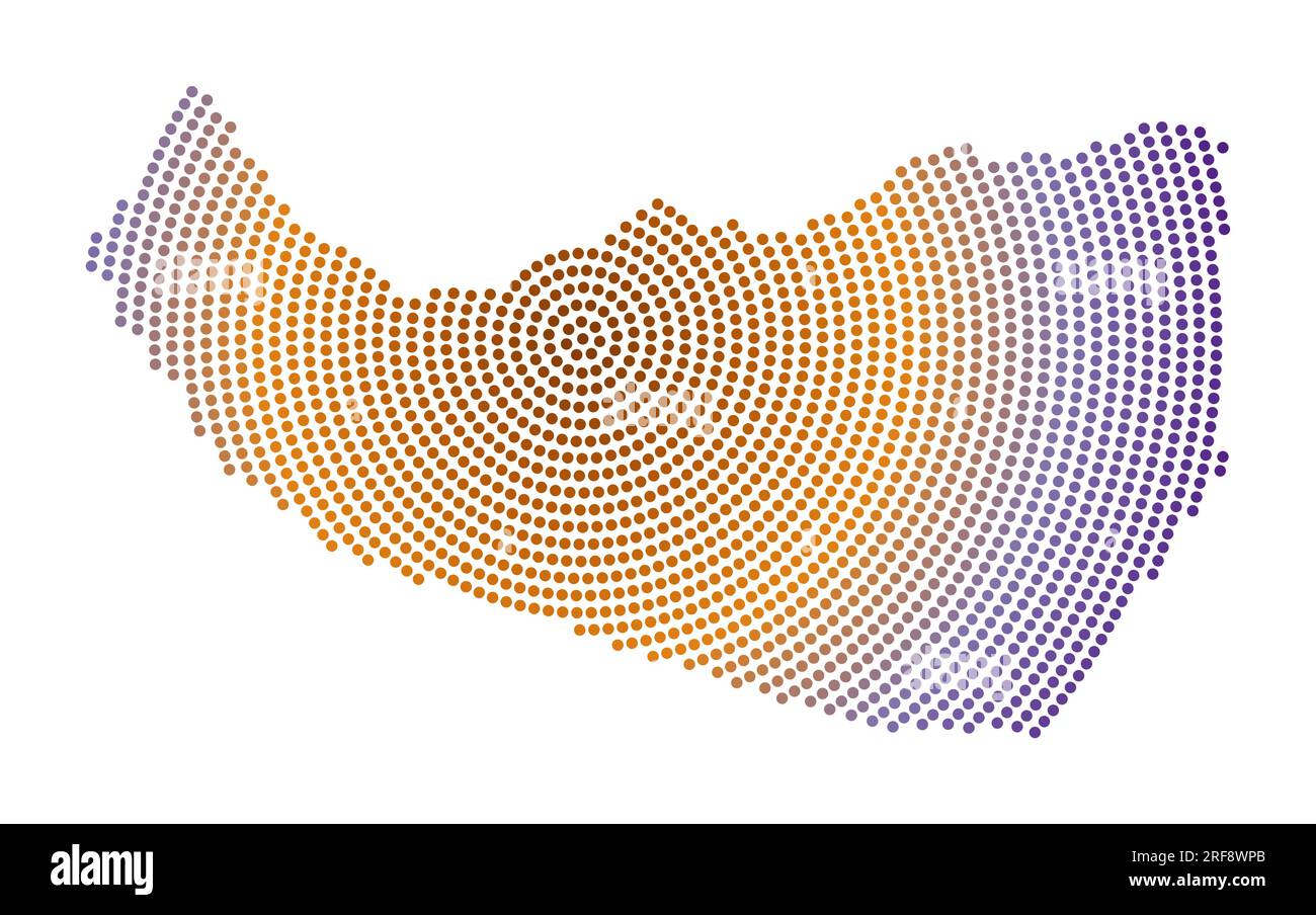 Somaliland dotted map. Digital style shape of Somaliland. Tech icon of the country with ...