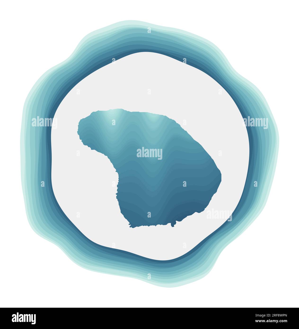 Lanai logo. Badge of the island. Layered circular sign around Lanai ...