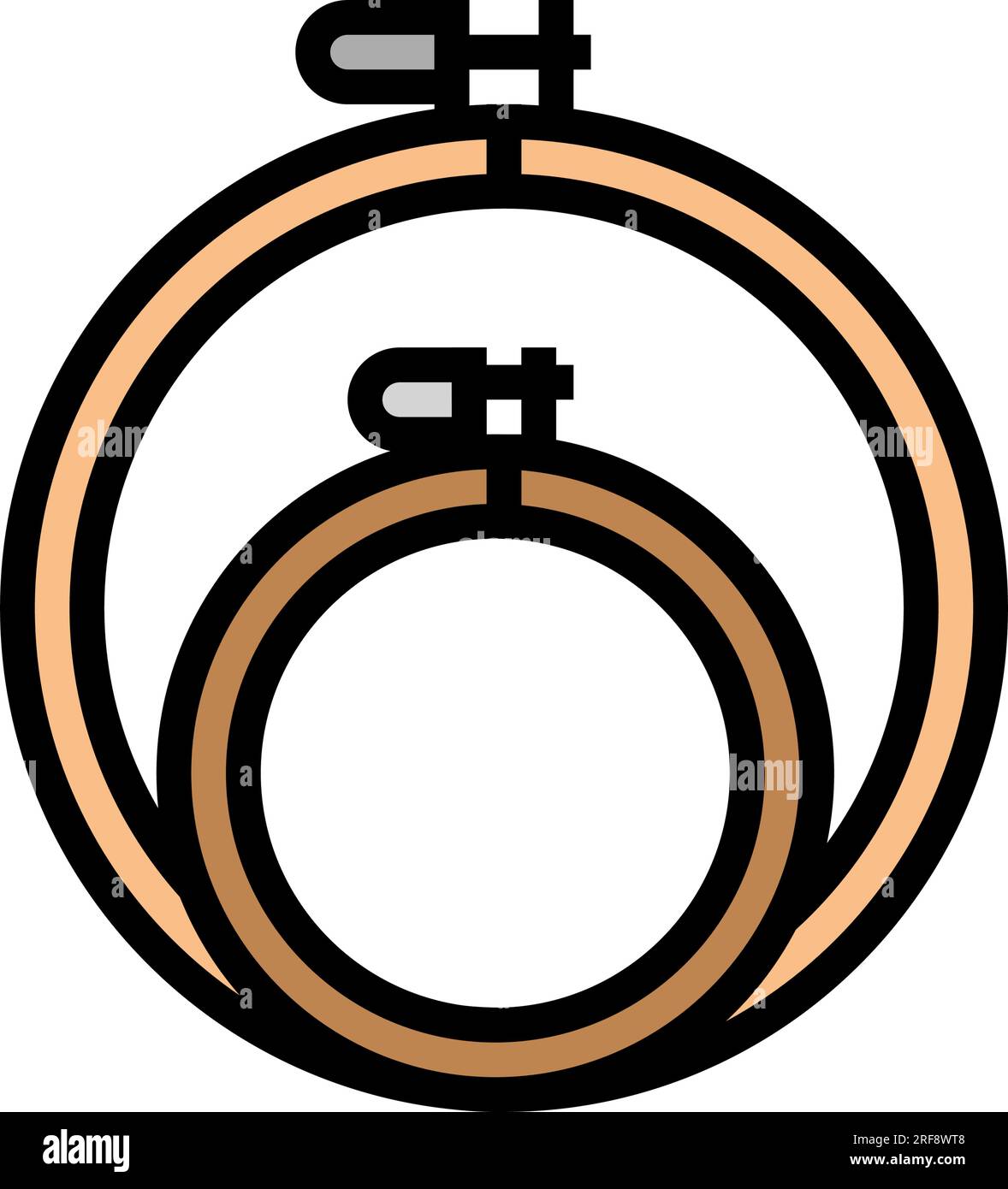 hoop cover embroidery hobby color icon vector illustration Stock Vector ...