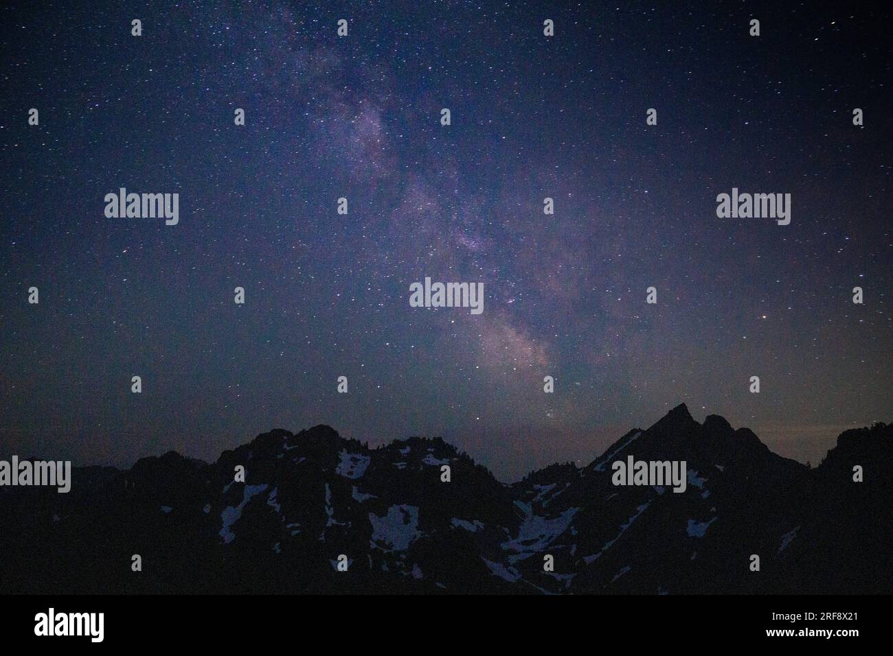 The Milky Way rising over Gothic Basin on a clear summer night Stock ...