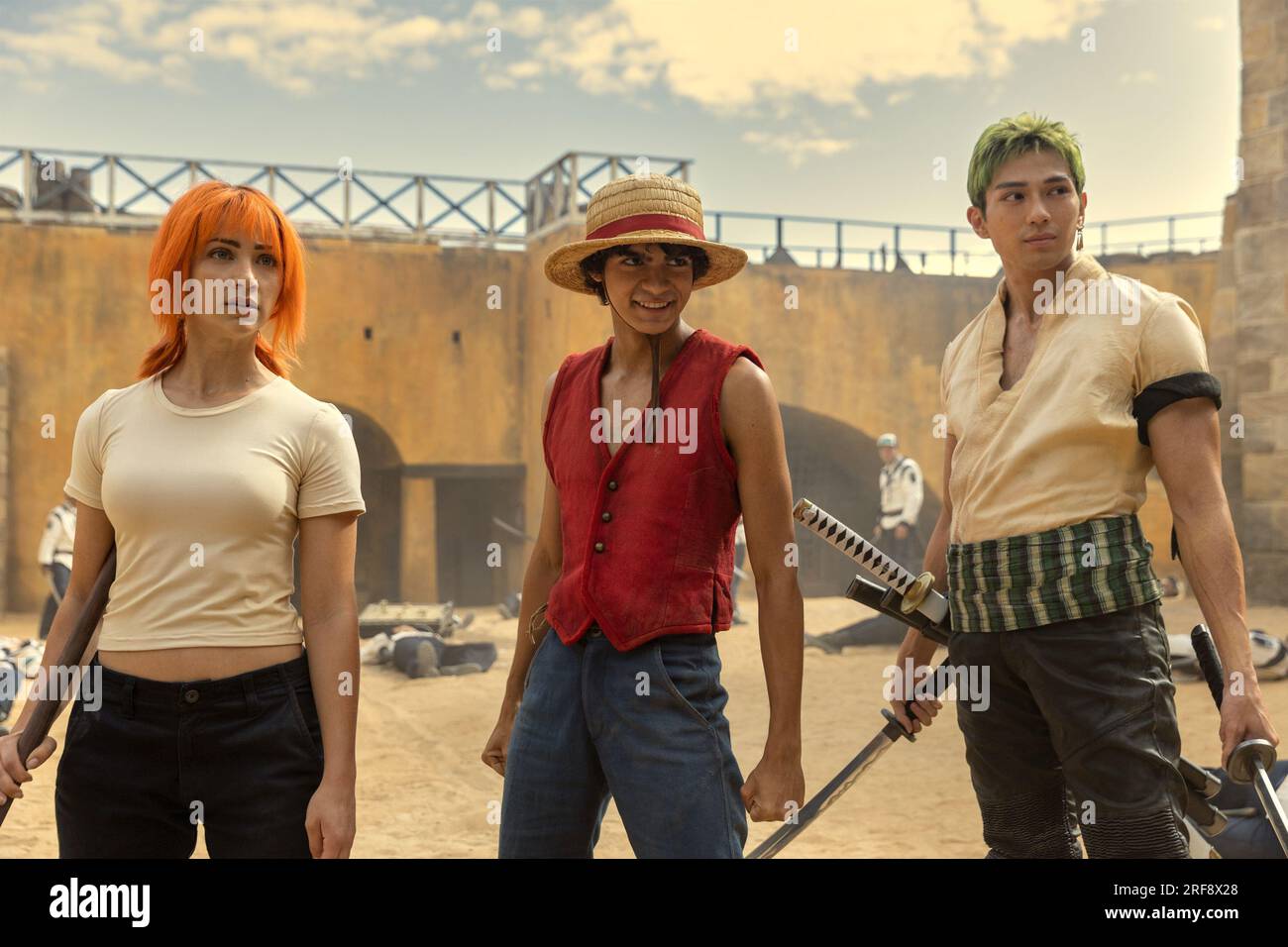 One Piece Emily Rudd, Inaki Godoy & Mackenyu Stock Photo - Alamy