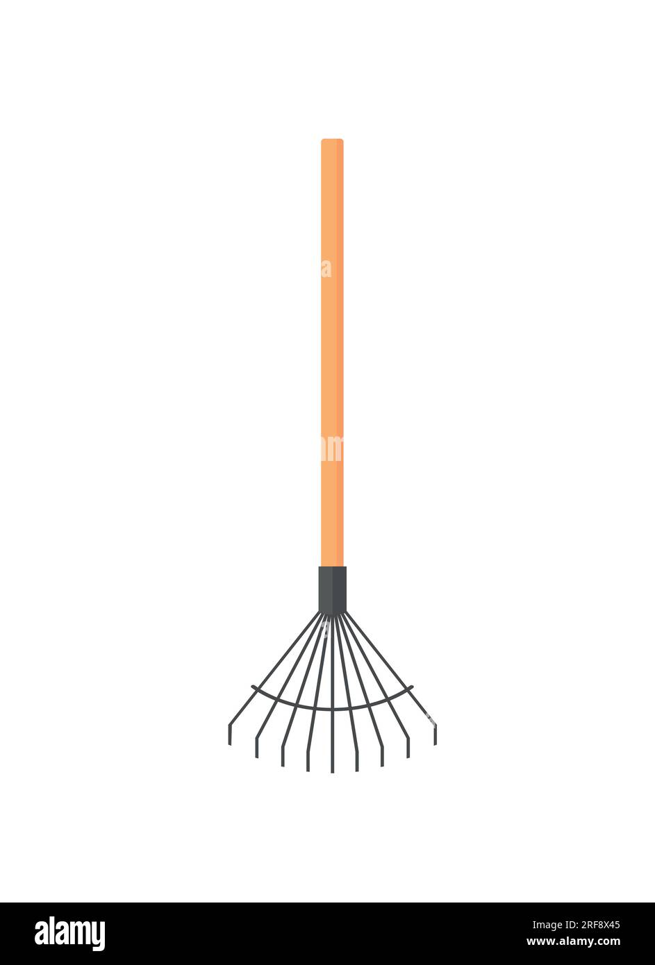 rake or sign isolated on white background. gardening tools design ...