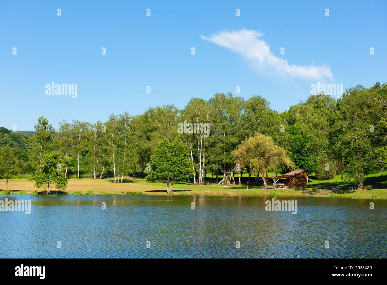 Nature lake in French landscape Stock Photo - Alamy