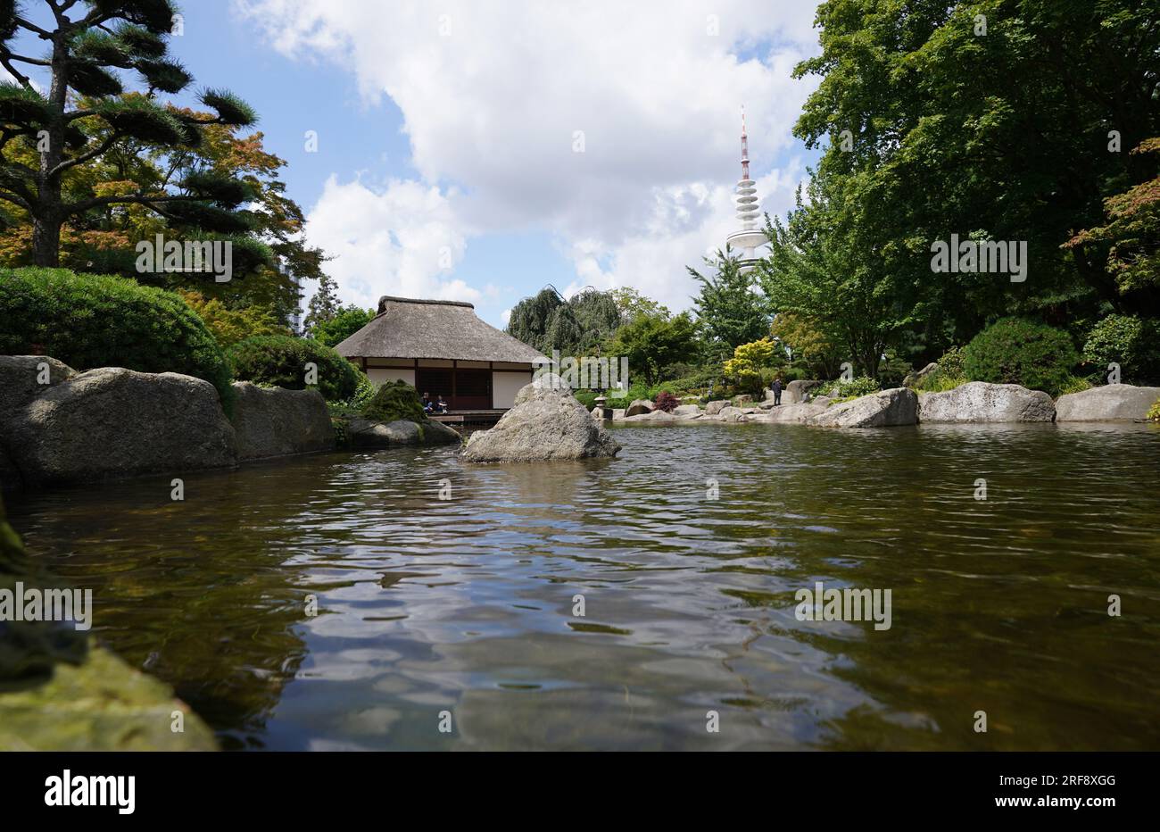 Hamburg, Germany. 13th July, 2023. View of the tea house in the ...