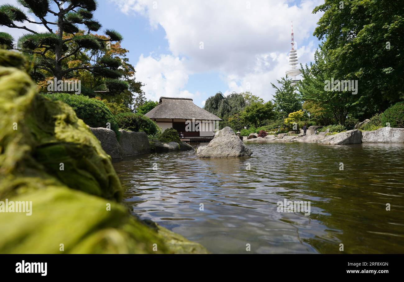 Hamburg, Germany. 13th July, 2023. View of the tea house in the ...