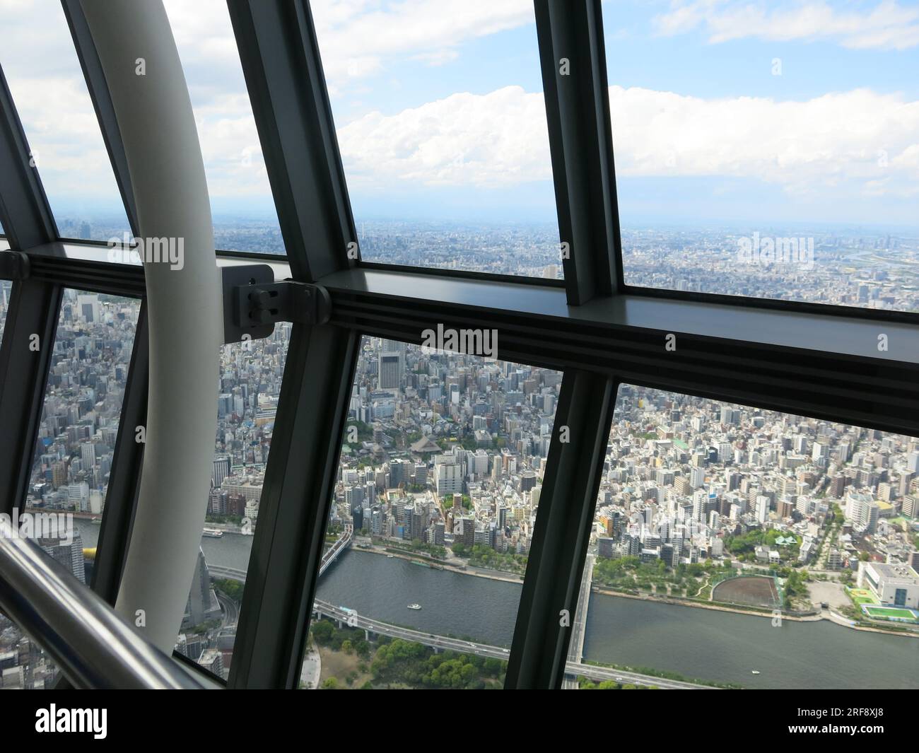 Spectacular bird's eye views through the windows of the observation ...