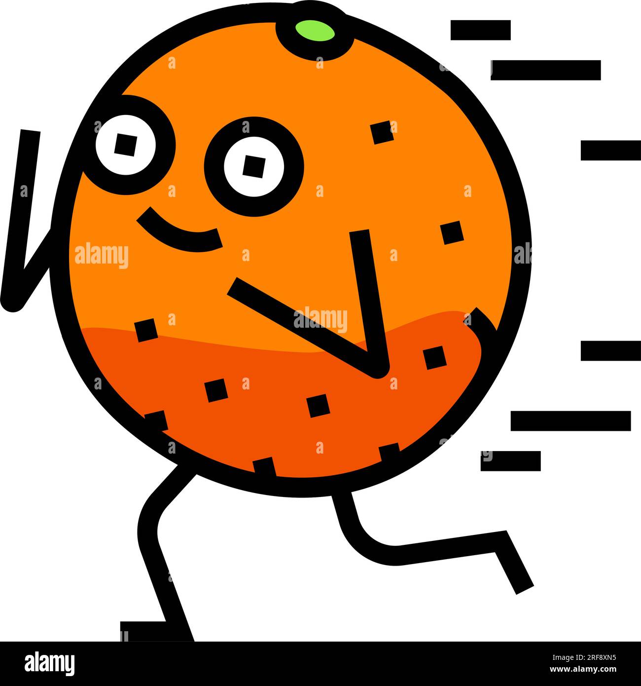 orange fruit fitness character color icon vector illustration Stock ...