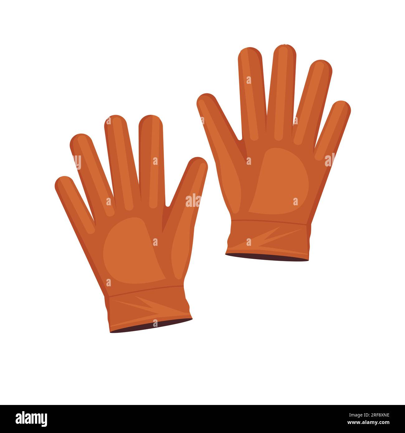 Gardening flat yellow gloves for work isolated on white background ...