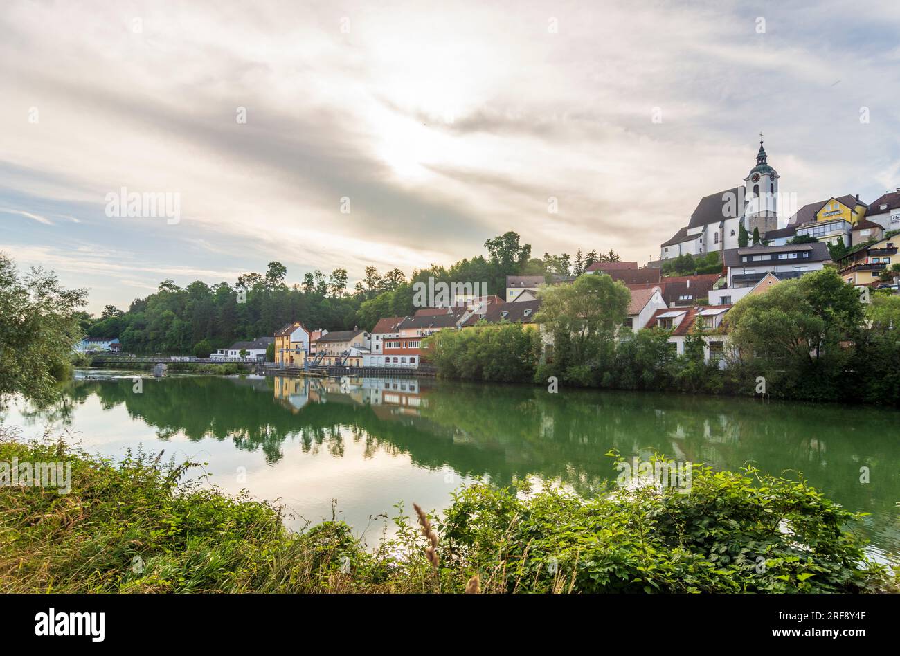 Old town steinbach with church in steyr hi-res stock photography and ...