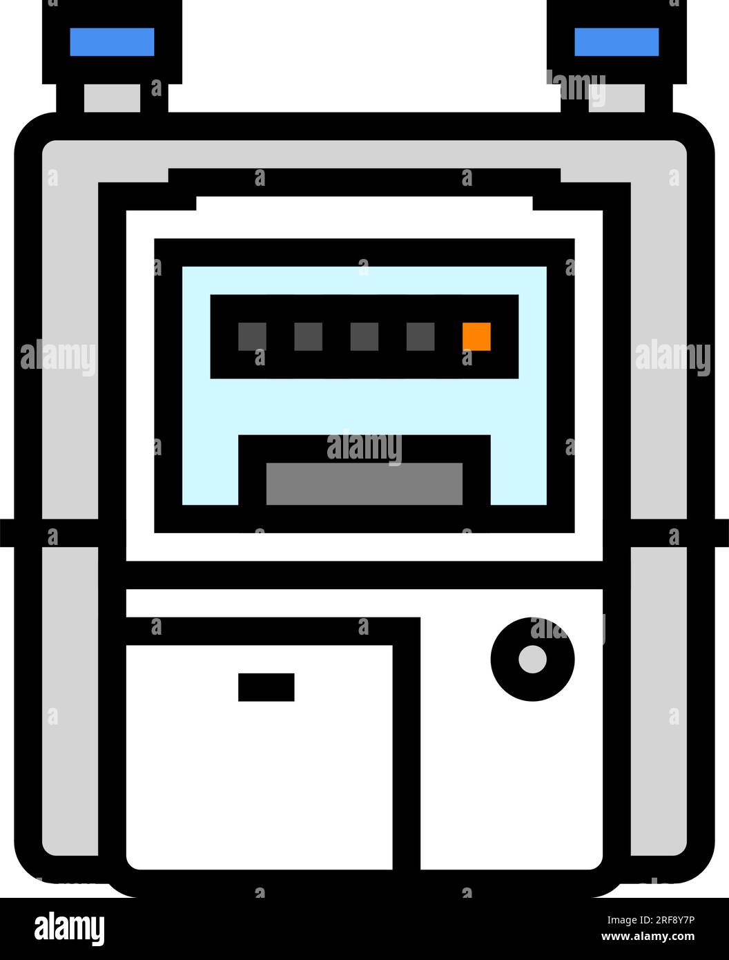 meter gas service color icon vector illustration Stock Vector Image ...