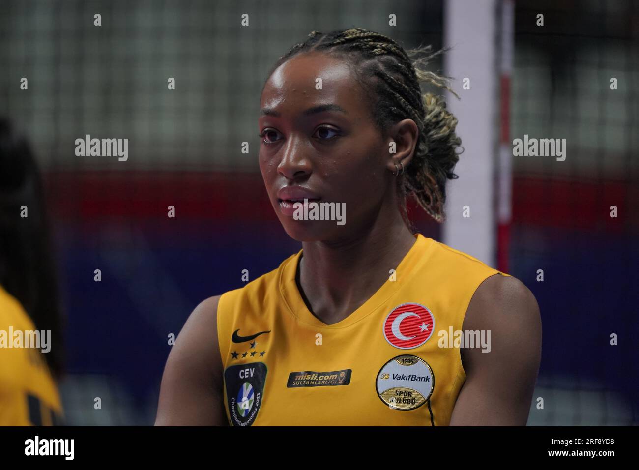 ISTANBUL, TURKIYE - MARCH 25, 2023: Chiaka Ogbogu in Turk Hava Yollari ...
