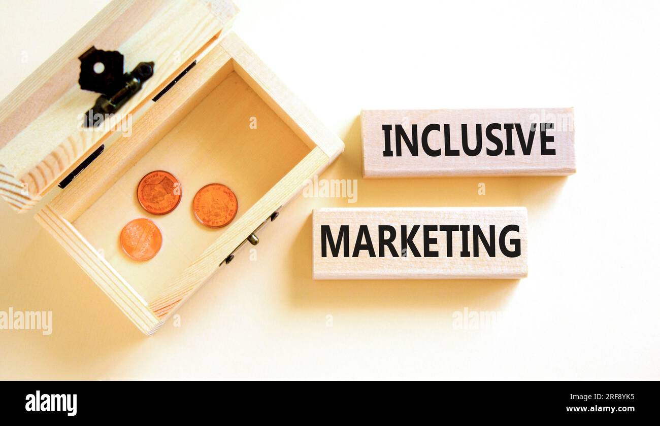 Inclusive marketing symbol. Concept words Inclusive marketing on wooden ...