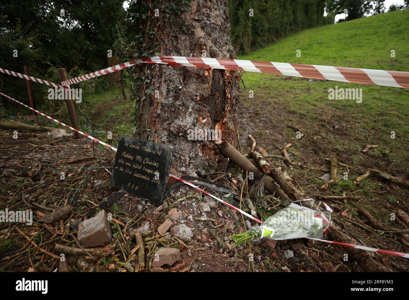 The scene on the N54 Clones to Smithborough road at Legnakelly, Co ...