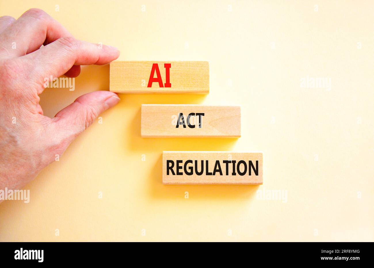 AI act regulation symbol. Concept words AI artificial intelligence act ...