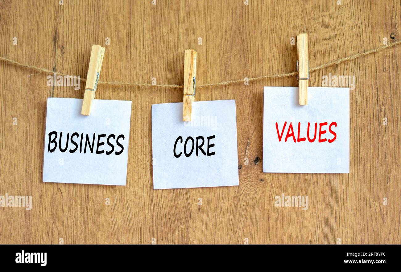 Business core values symbol. Concept words Business core values on ...