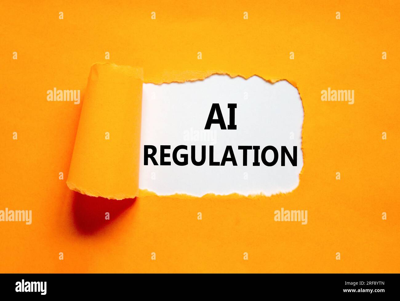 AI regulation symbol. Concept words AI artificial intelligence ...
