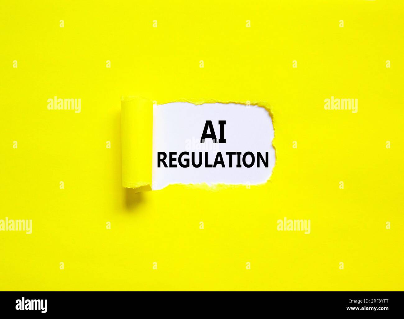 AI regulation symbol. Concept words AI artificial intelligence ...