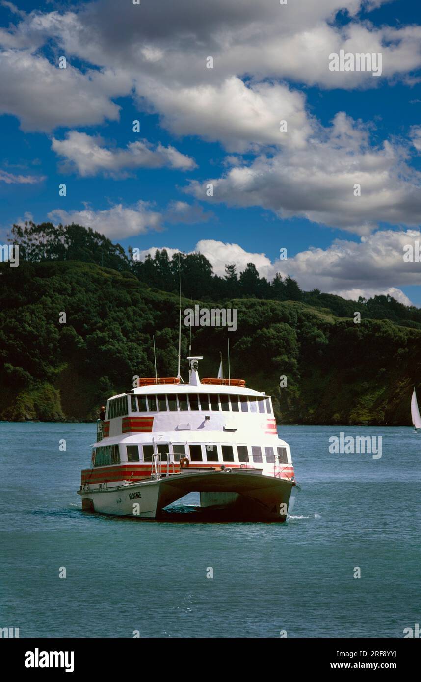 Angel Island Ferry, the Catamaran Klondike, off Angel Island, San ...