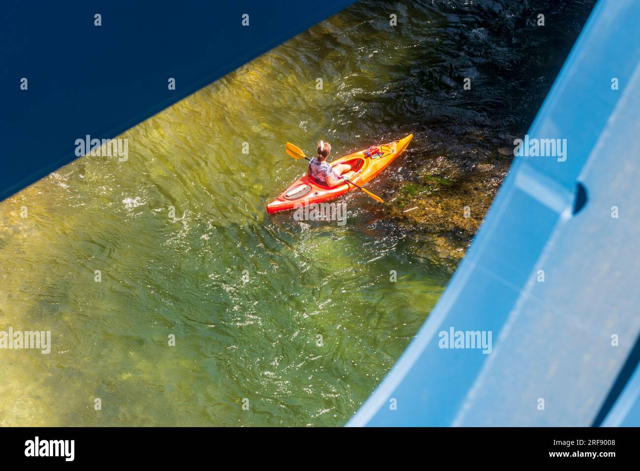 St. Pankraz: railway bridge Erste Teichlflußbrücke, river Teichl at ...