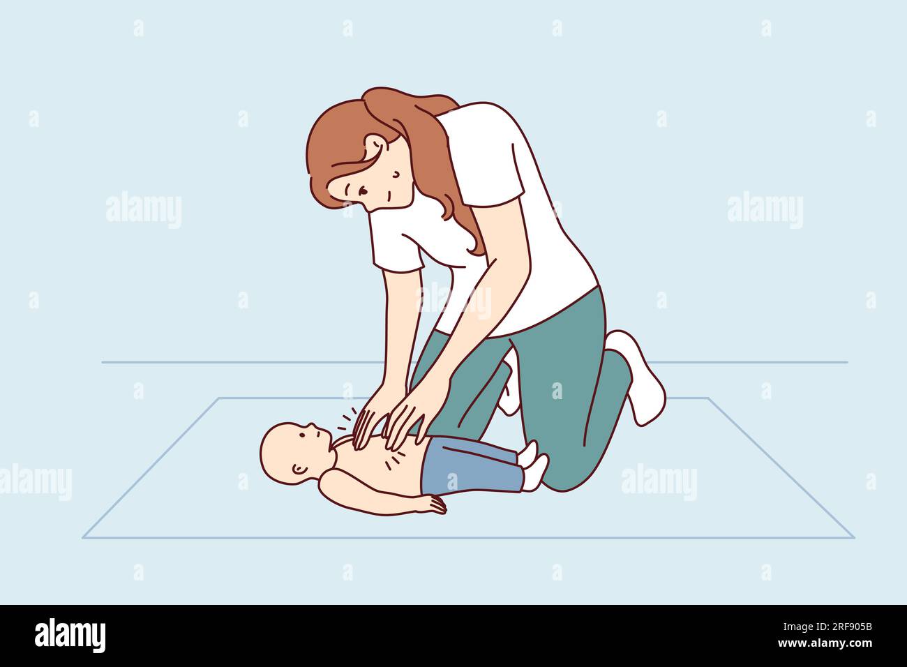 Baby dummy cpr Stock Vector Images - Alamy