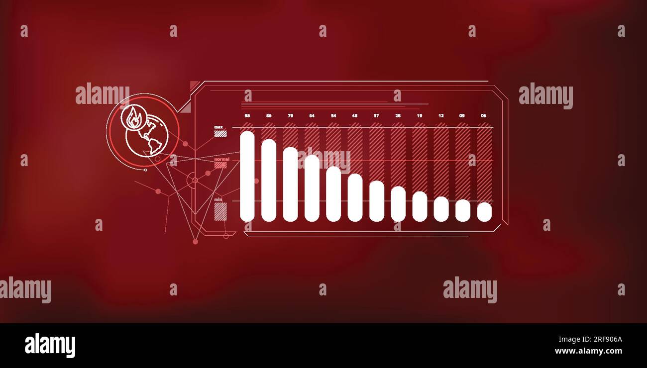 Abstract infographic of decline in global natural gas production Stock ...