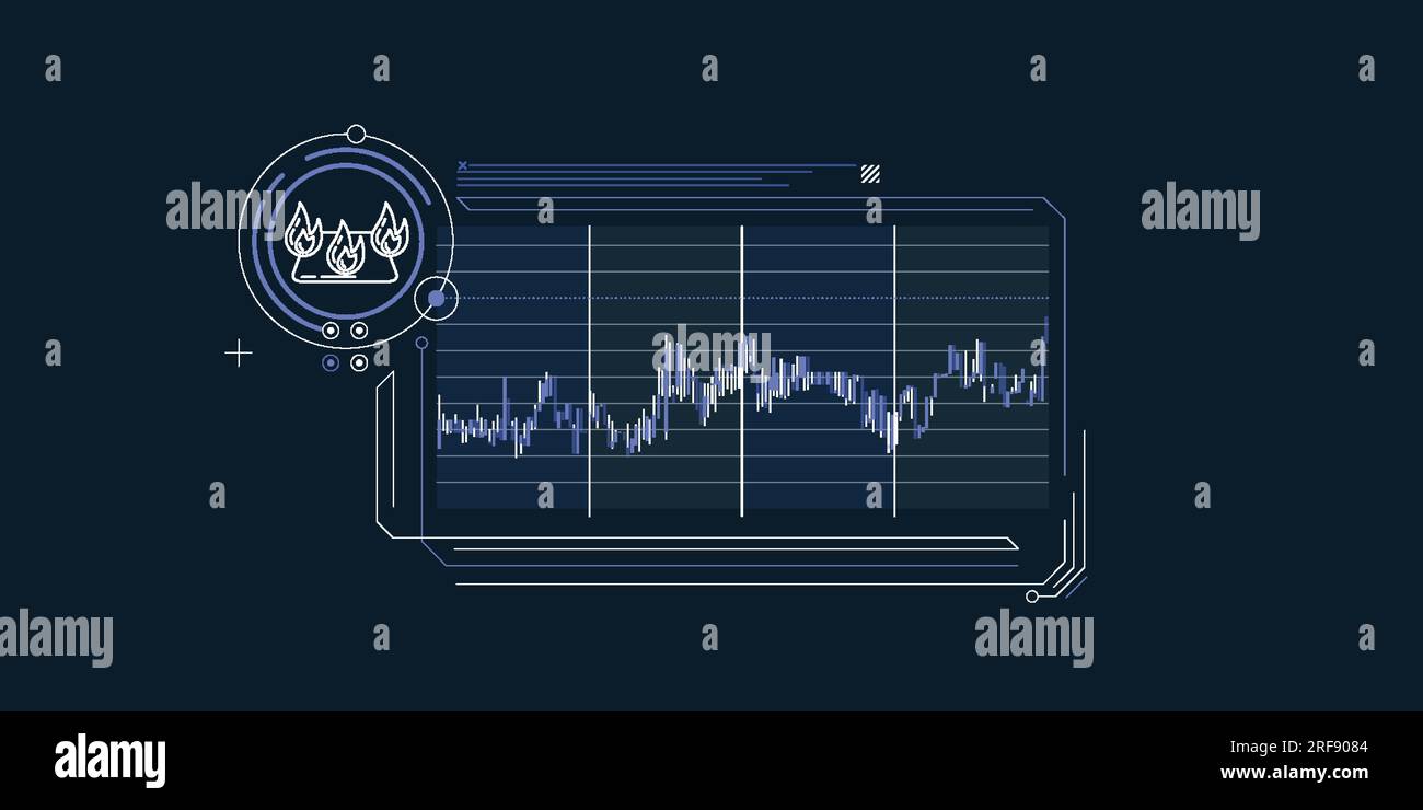 Price changes in the natural gas market in a simple infographic Stock ...