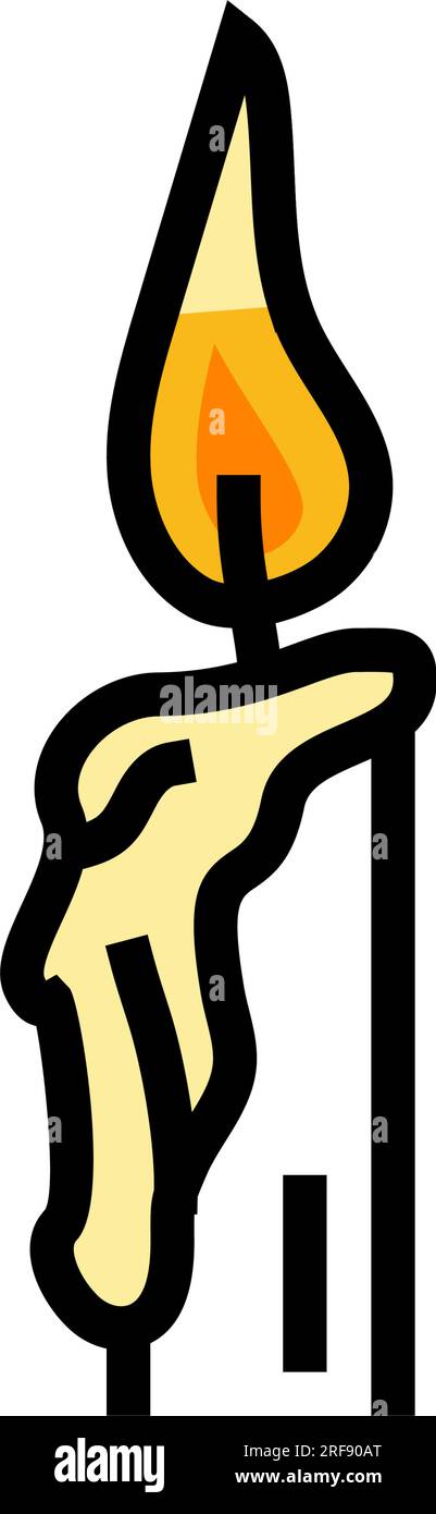 burning candle color icon vector illustration Stock Vector Image & Art ...