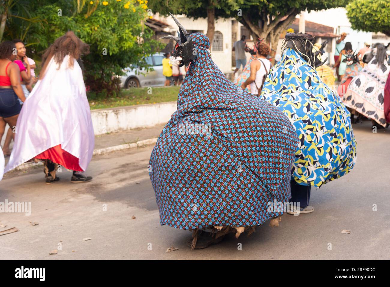 Santo Amaro, Bahia, Brazil - July 23, 2023: Cultural group Caretas de ...