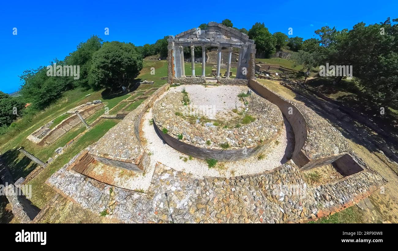 Ancient assembly hall, Bouleuterion in Apollonia of Albania provide a ...