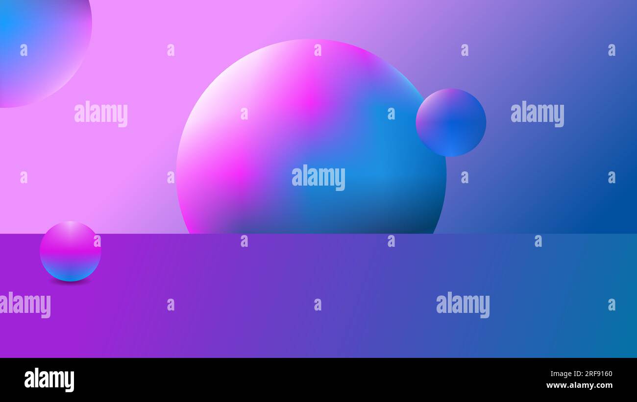 Colorful pastel colors sphere placeholder over gradient background ...