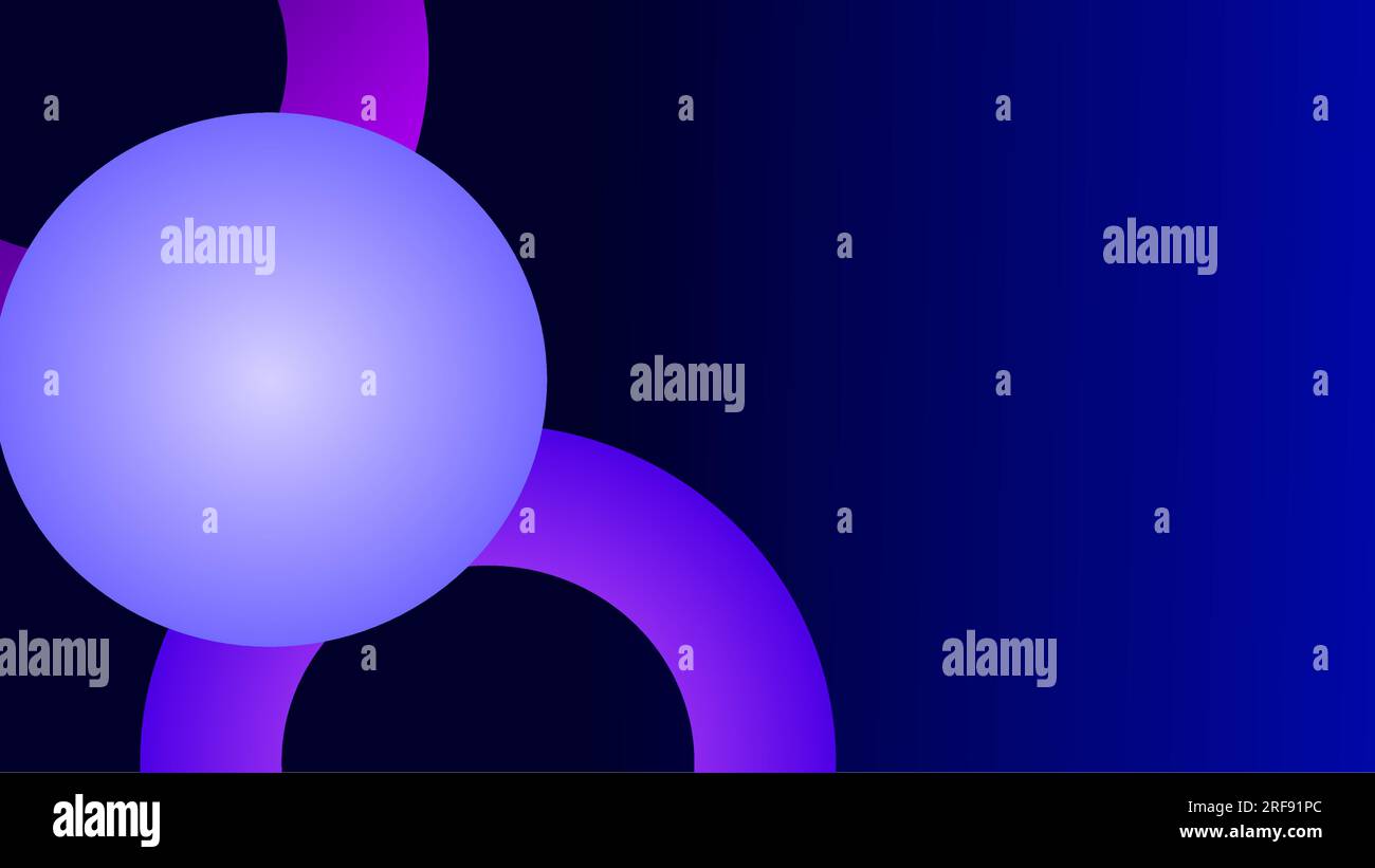 Minimalist glowing blue pearl sphere over artistic blue gradient design ...