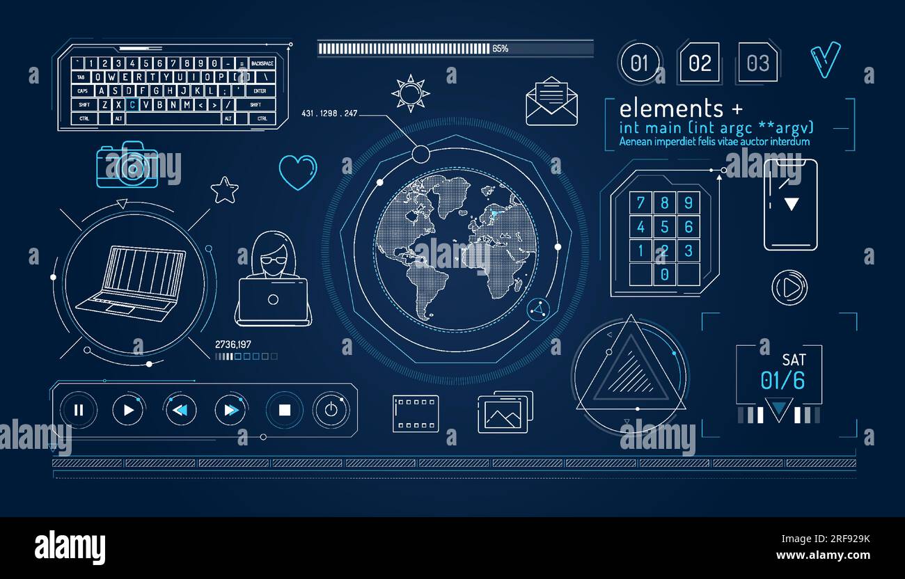 Set of infographic elements about internet communication and global ...