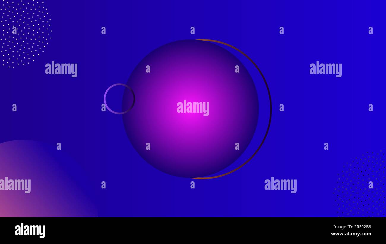 Elegant twilight gradient sphere over blue gradient background Stock ...