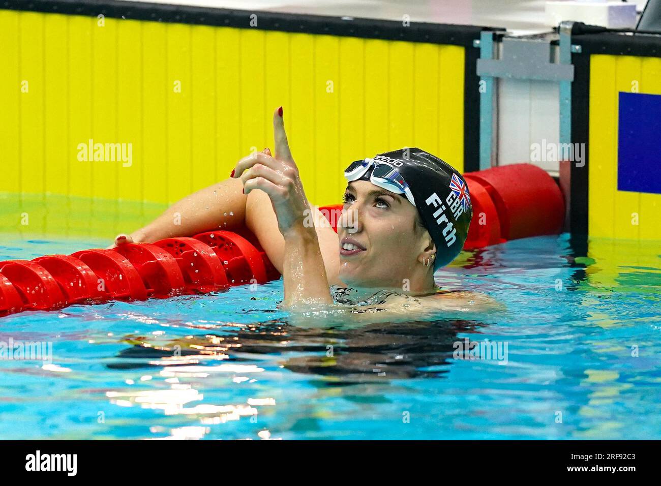Great Britain's Bethany Firth reacts after winning the Women's 100m ...