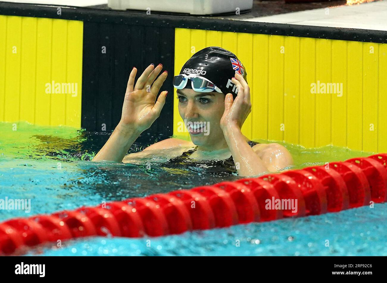 Great Britain's Bethany Firth reacts after winning the Women's 100m ...