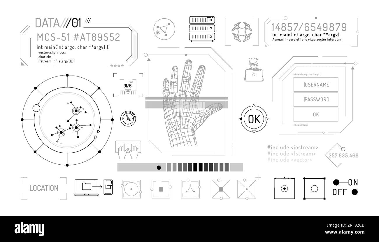 Set of infographic elements about computer security Stock Vector Image ...