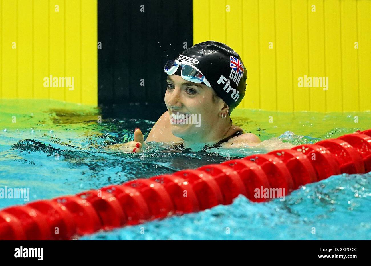 Great Britain's Bethany Firth reacts after winning the Women's 100m ...